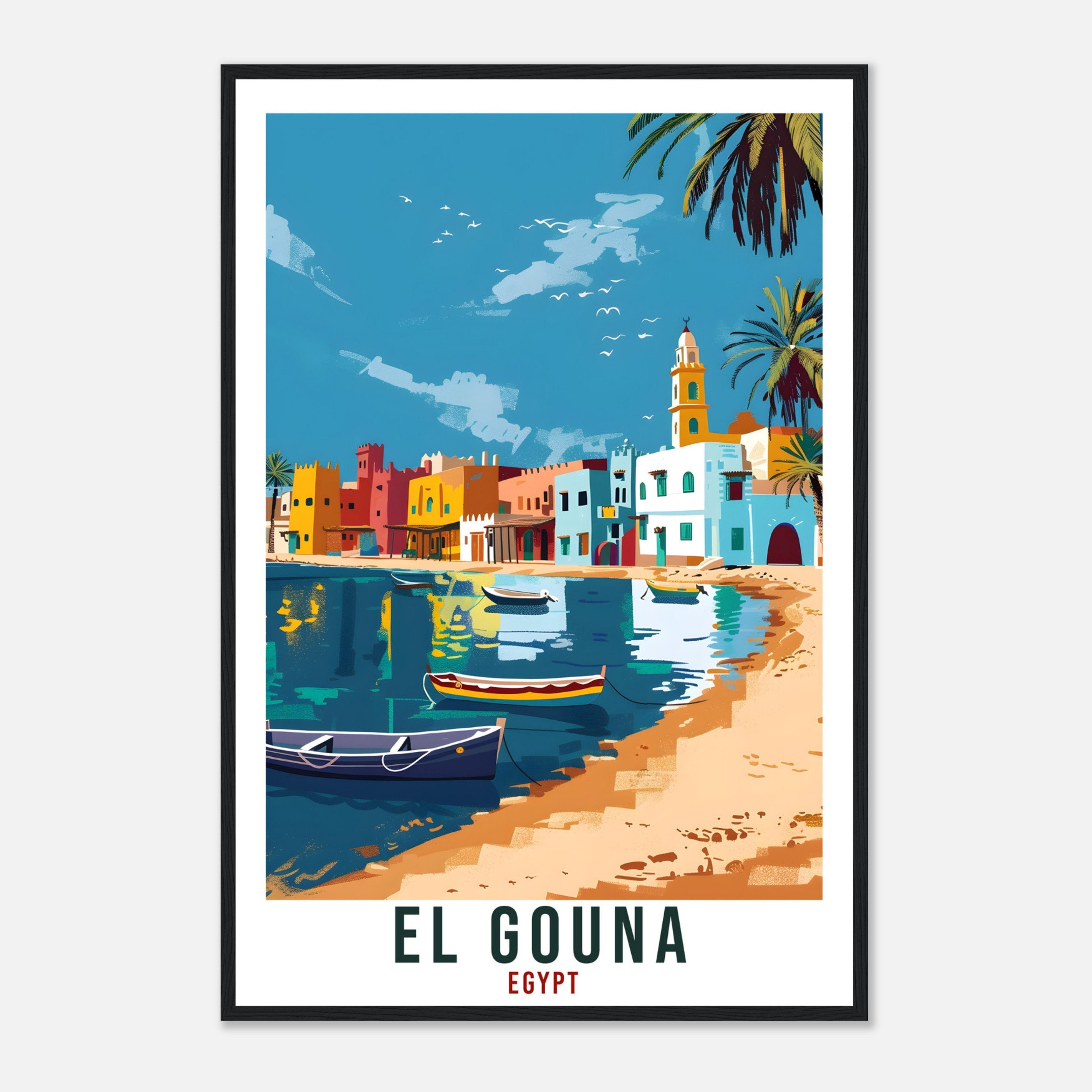 El Gouna Egypt Travel Print Egypt Wall Art Wall Hanging Home Décor El ...