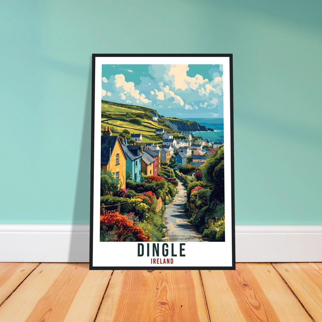 Dingle Travel Print Ireland Home Decoration Dingle Irish Town Wall Art ...