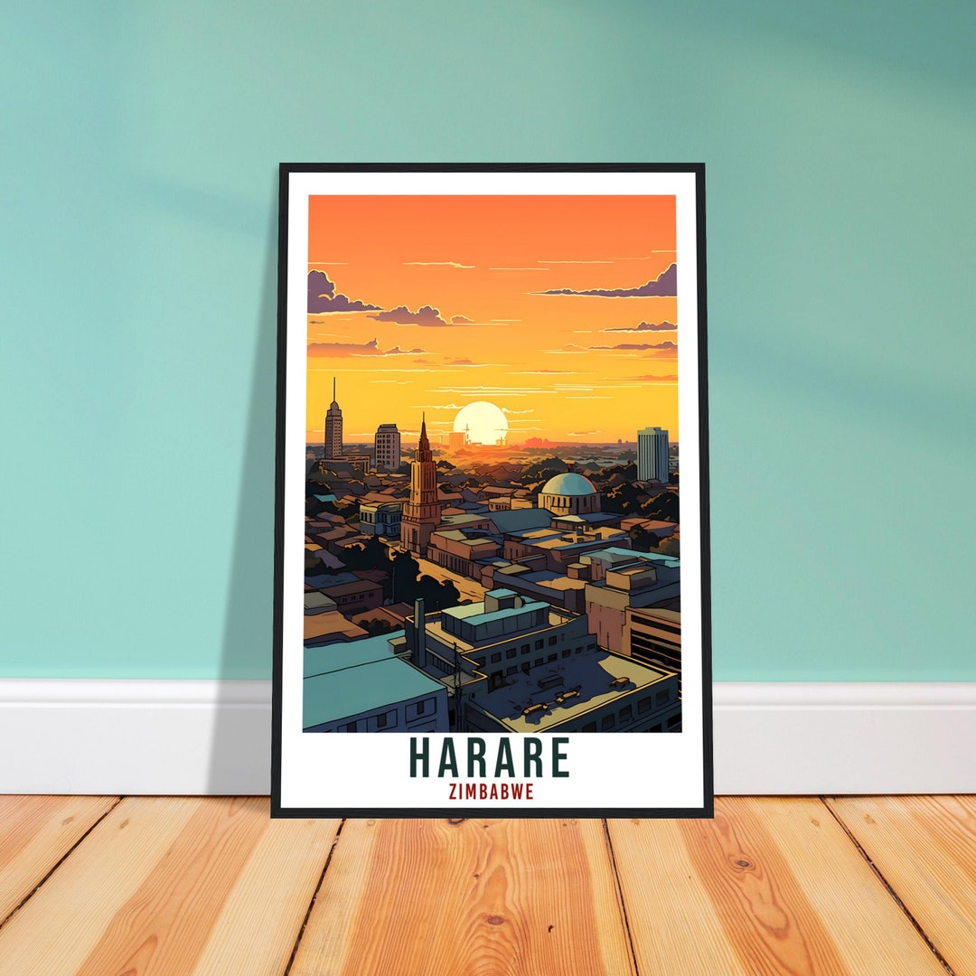 Harare Zimbabwe Travel Print Wall Art Wall Hanging Home Décor Harare ...