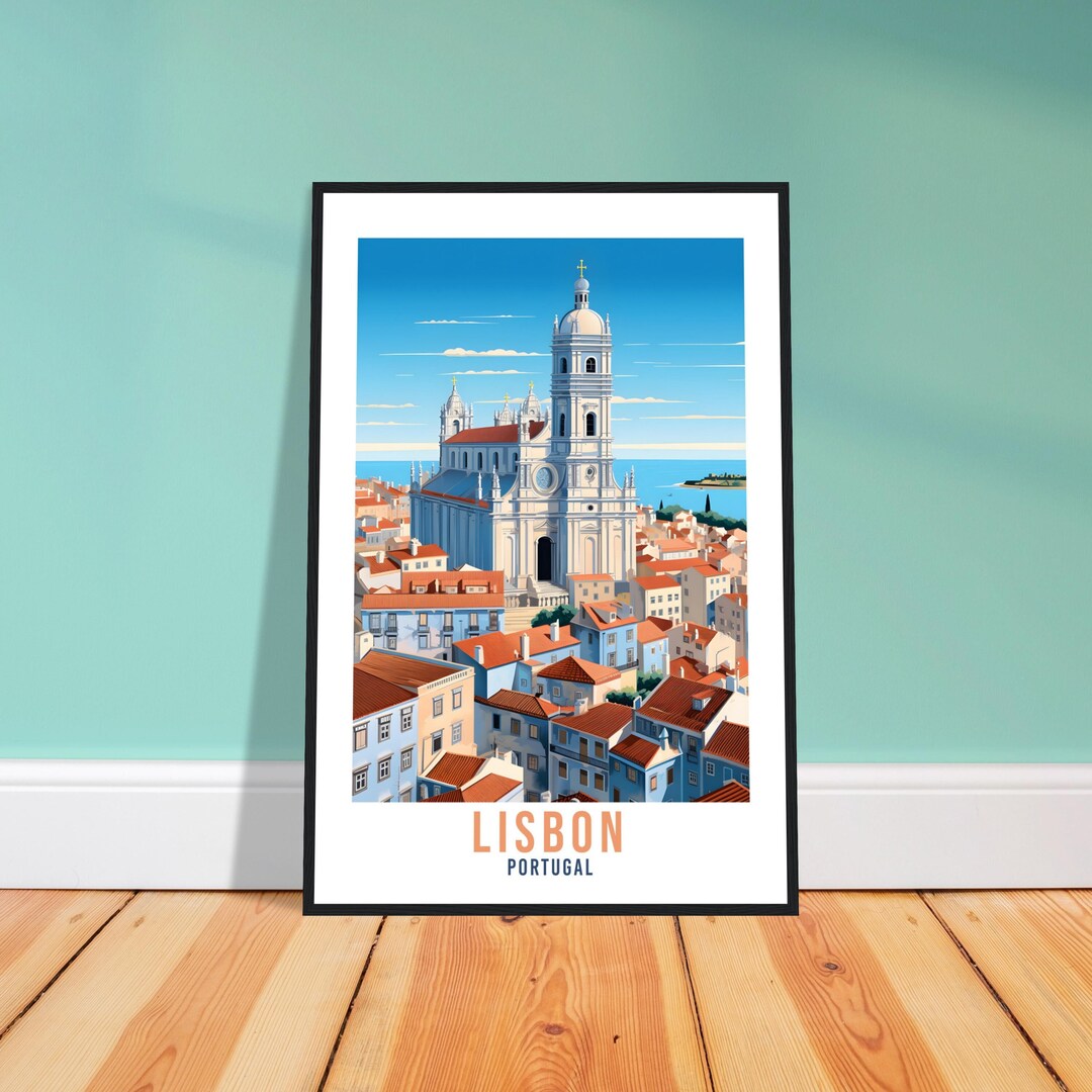 Lisbon Travel Print Wall Art Lisbon Wall Hanging Portugal Gift Lisbon ...