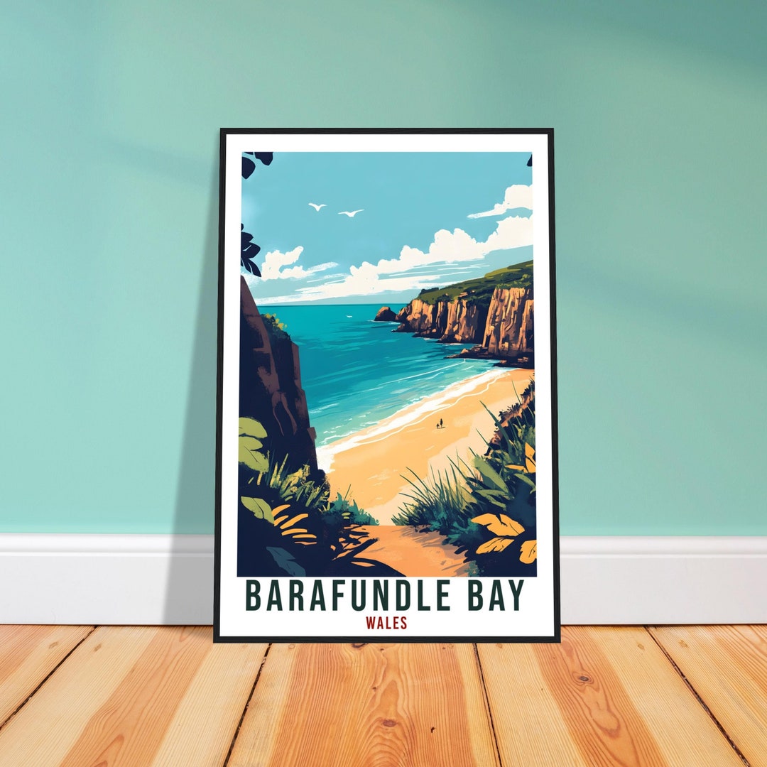 Barafundle Bay Travel Print Wales Home Decor Barafundle Bay Wall Art ...