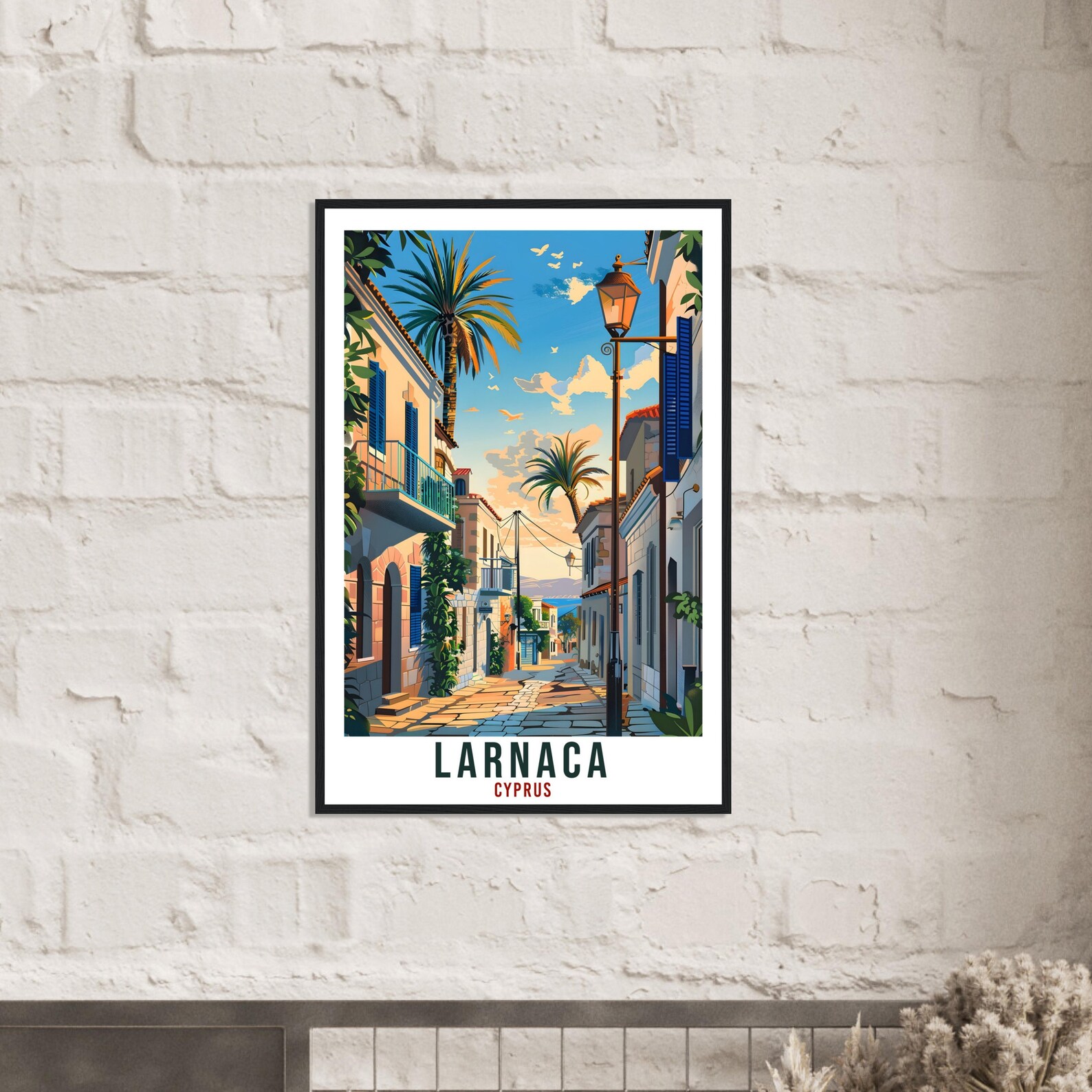 Larnaca Cyprus Travel Print Larnaca Wall Art Wall Hanging Home Décor ...