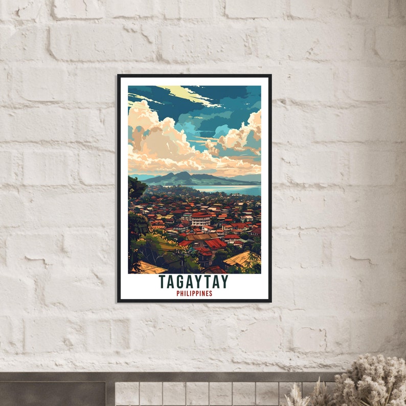 Tagaytay Philippinen Reise Print Stadt Wand Kunst Wandbehang Home Décor ...