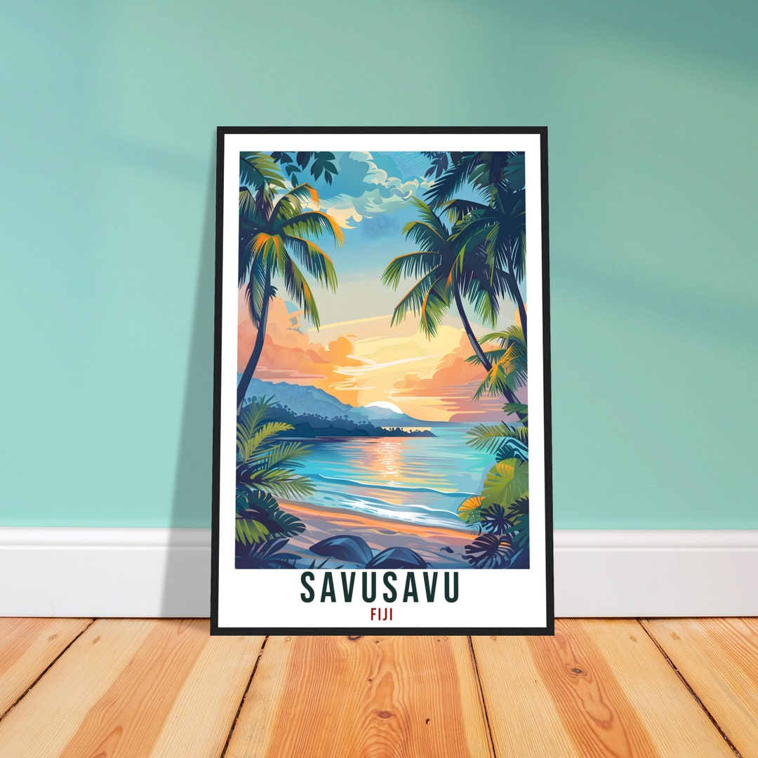 Savusavu Fiji Travel Print Fiji Wall Art Wall Hanging Home Décor ...