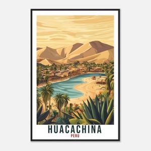 Huacachina Travel Print Peru Home Decor Huacachina Wall Art Gift Wall ...