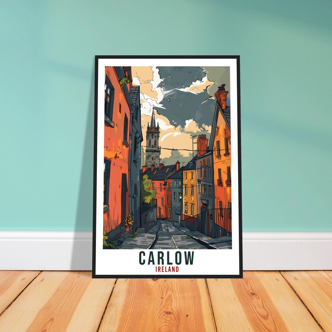 Carlow Reise Print Irland Wand Kunst Wandbehang Home Living Décor ...
