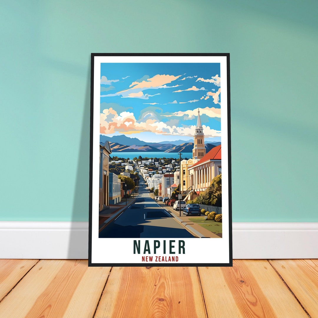 Napier Travel Print Wall Art Napier New Zealand Home Decor Artwork ...