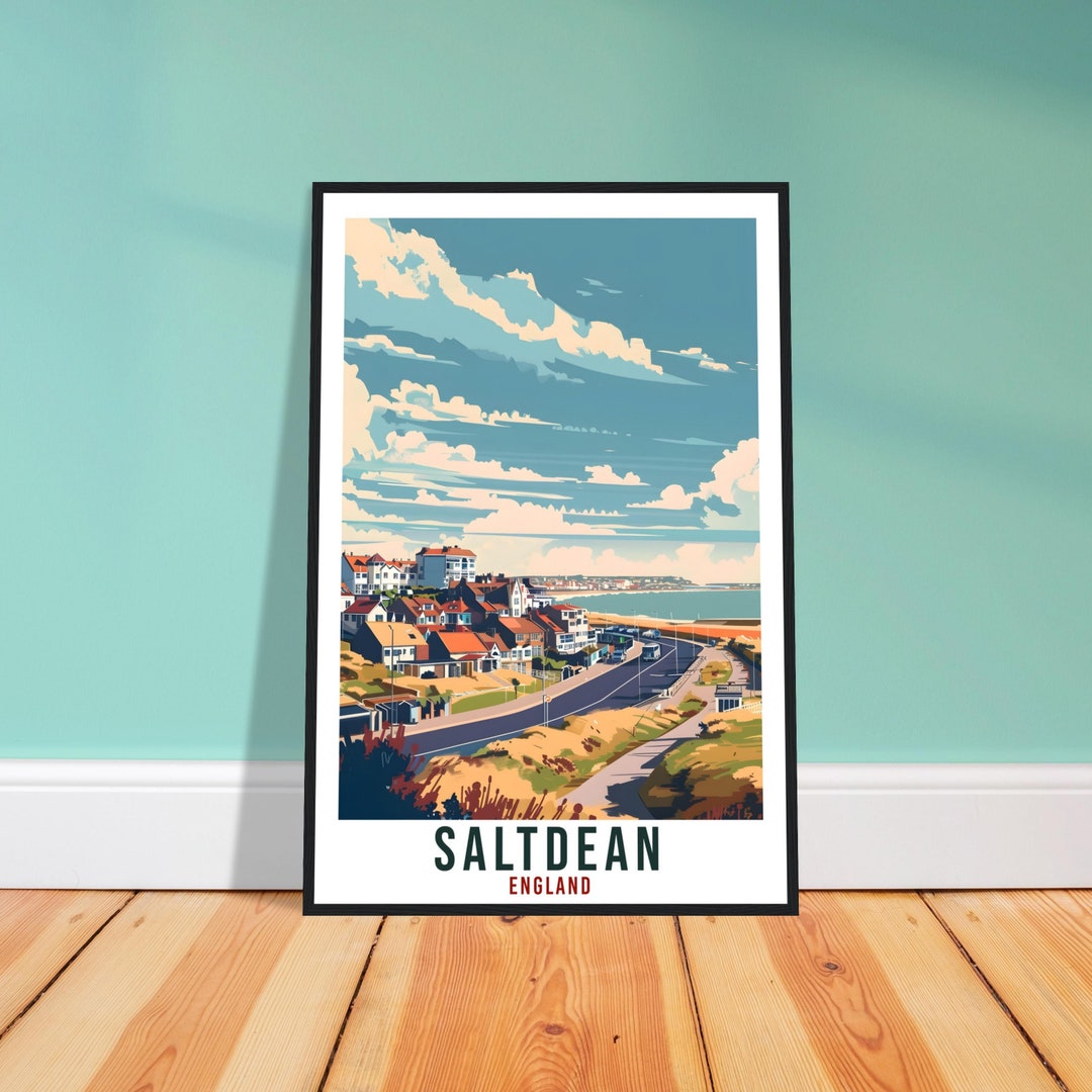 Saltdean Travel Print Wall Art Wall Hanging Home Living Décor Saltdean ...