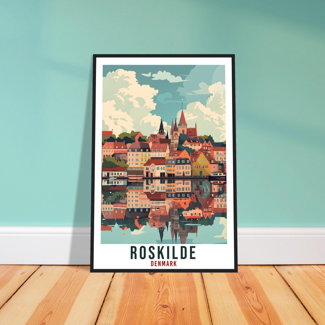 Roskilde Travel Print Denmark Wall Art Wall Hanging Home Living Décor ...