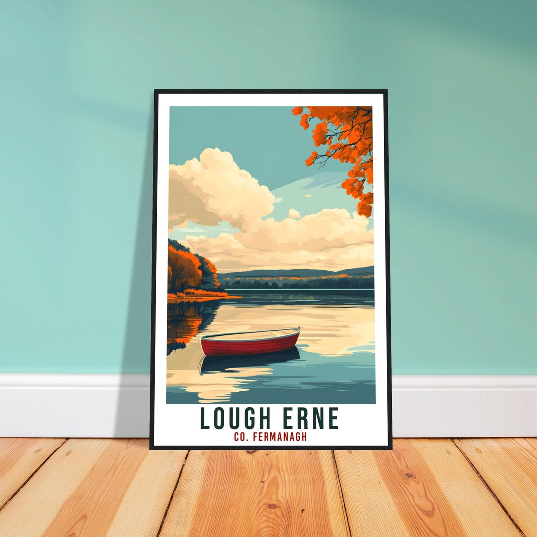 Lough Erne Travel Print Fermanagh Home Decor Lough Erne Wall Art Wall ...