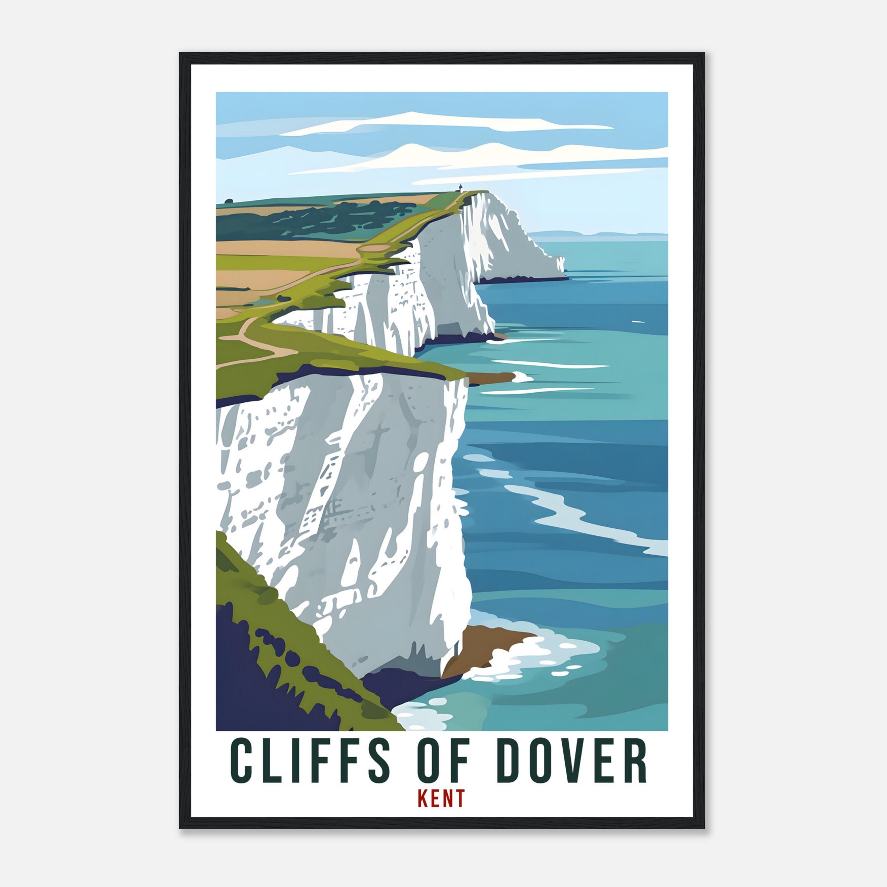 Cliffs of Dover Travel Poster English Wall Art Home Decor Wall Hanging ...