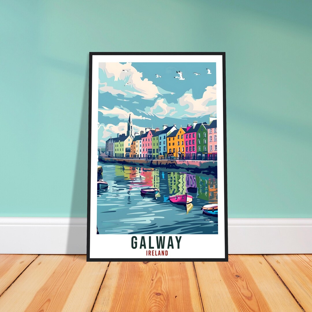 Galway Travel Print Ireland Wall Art Wall Hanging Home Living Décor ...