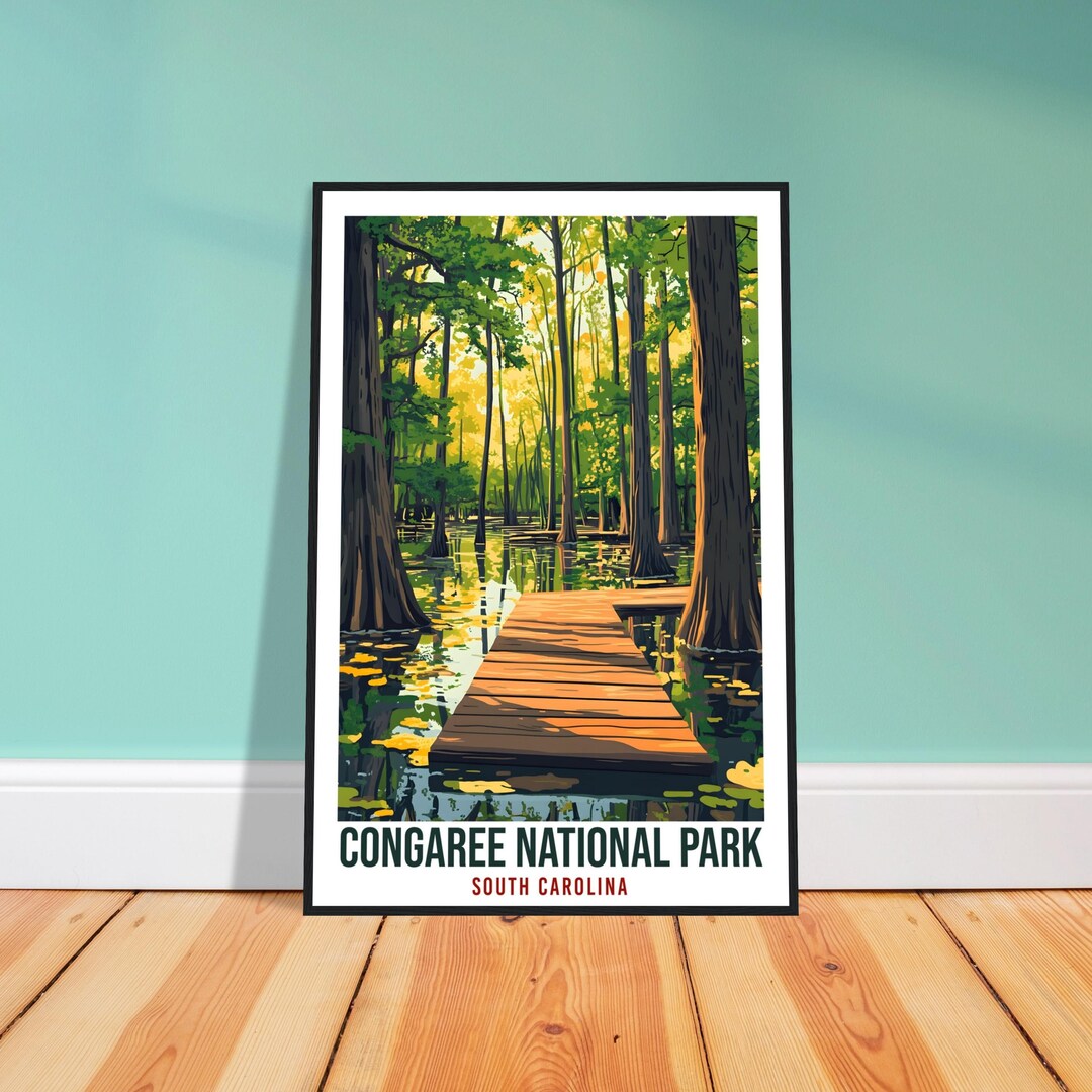 Congaree National Park South Carolina USA Travel Print Wall Art Wall ...
