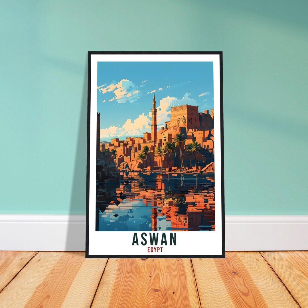 Aswan Egypt Travel Print Aswan Wall Art Wall Hanging Home Décor Aswan ...
