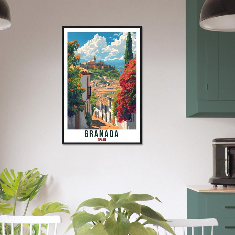 Granada Travel Print Spain Home Decoration Granada Spanish City Wall ...