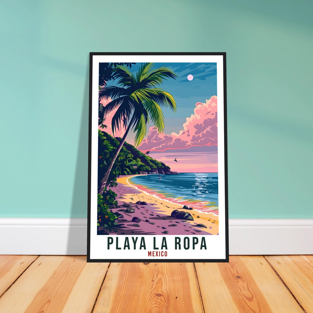 Playa La Ropa Mexico Travel Print Mexico Wall Art Wall Hanging Home ...