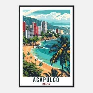 Acapulco Mexico Travel Print Mexico Wall Art Wall Hanging Home Décor ...