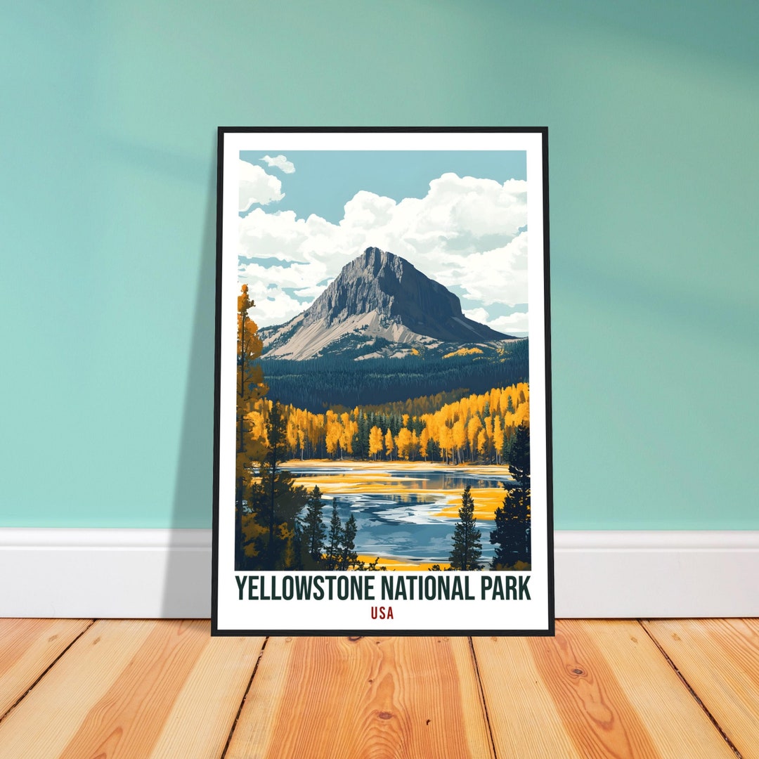Yellowstone National Park USA Travel Print Wall Art Wall Hanging Décor ...