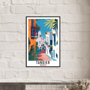 Tangier Morocco Travel Print Wall Art Wall Hanging Home Décor Tangier ...
