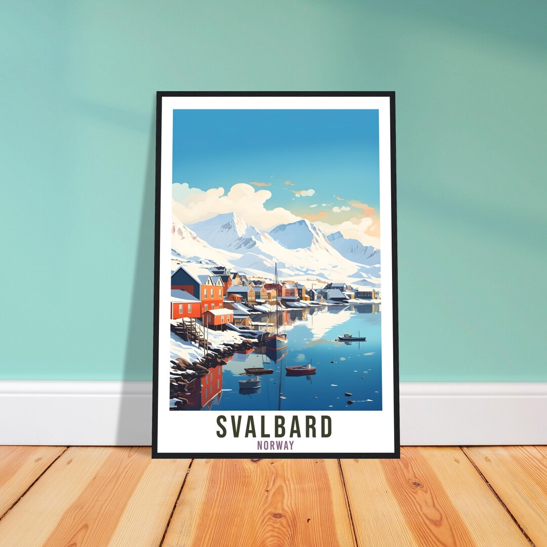 Svalbard Norway Travel Print Svalbard Wall Hanging Norway Arctic ...