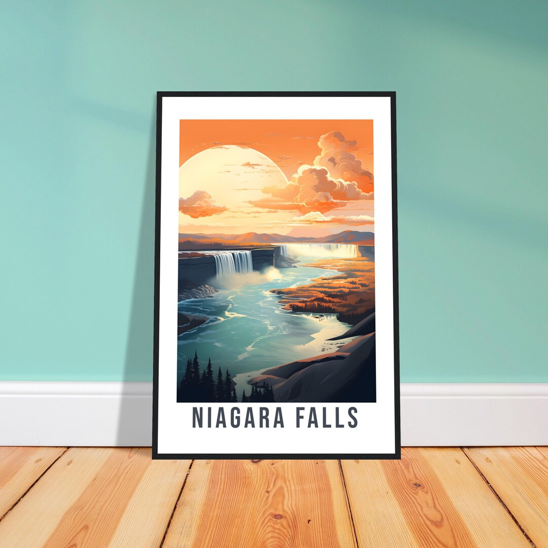 Niagara Falls Travel Poster Niagara Falls Wall Art Niagara Wall Hanging ...