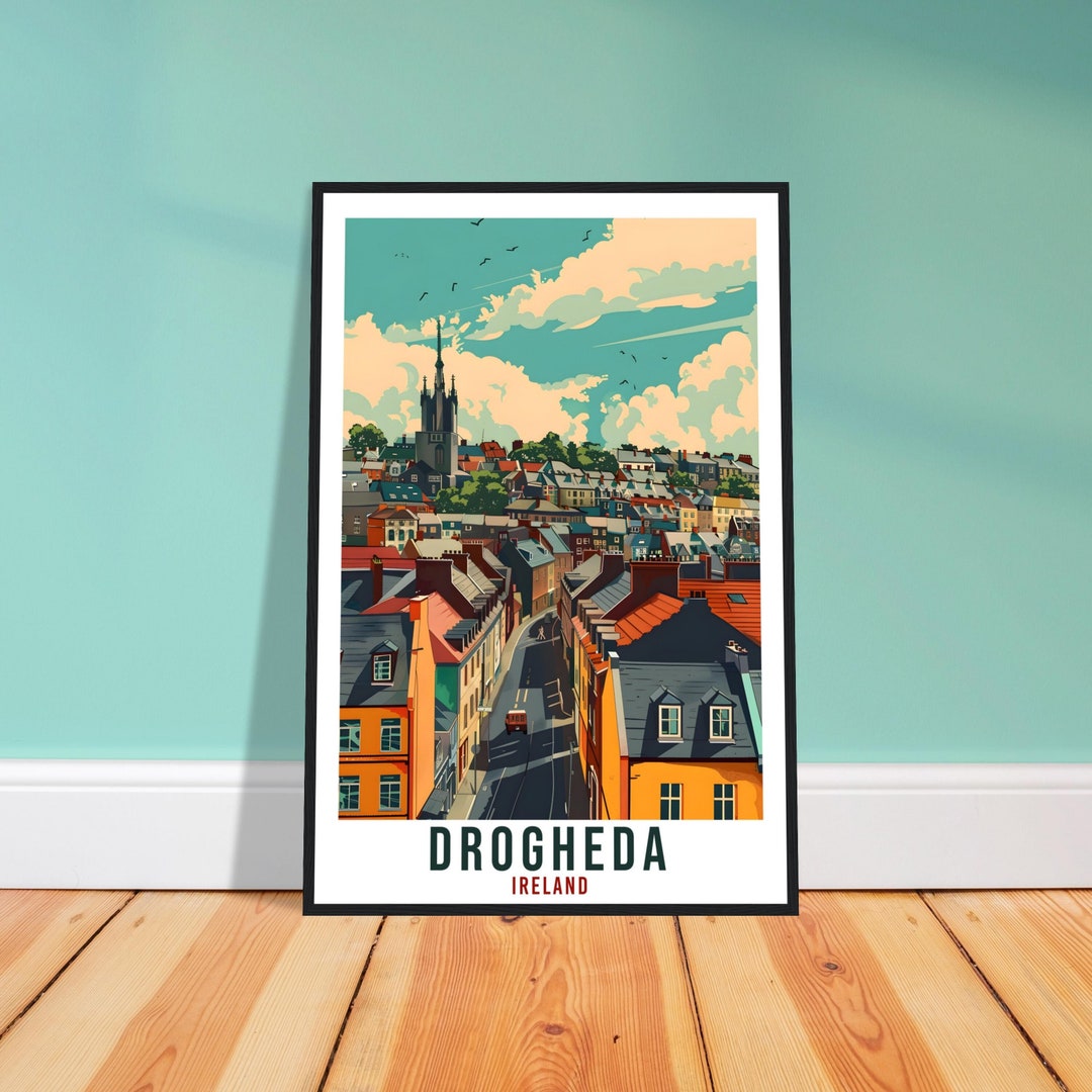 Drogheda Travel Print Ireland Wall Art Wall Hanging Home Décor Drogheda ...