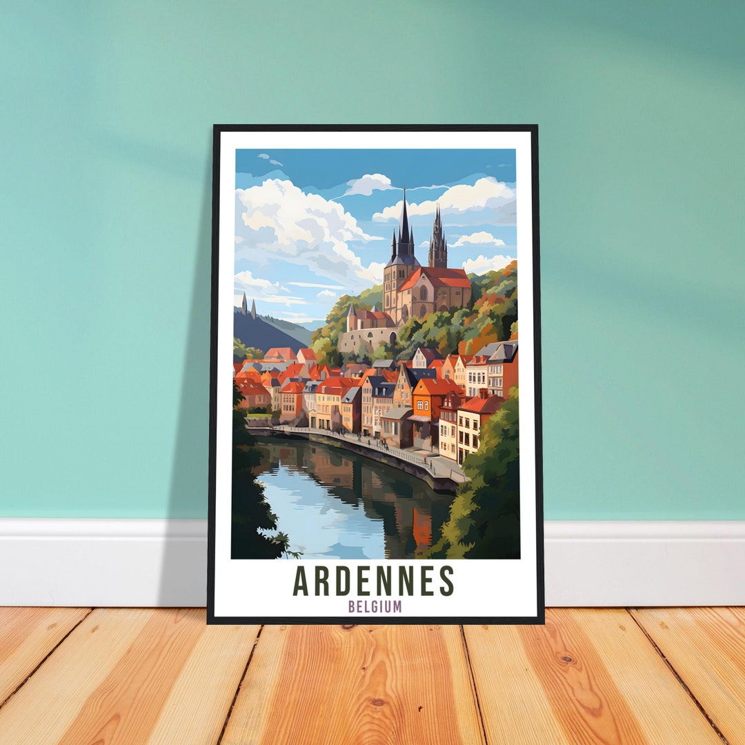 Ardennes Travel Poster Wall Art Ardennes Belgium Home Décor Artwork ...
