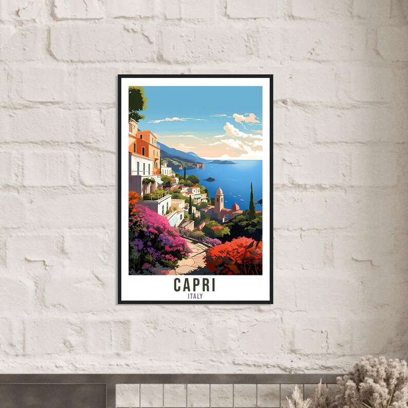 Capri Travel Print Wall Art Capri Wall Hanging Home Décor Capri Gift ...