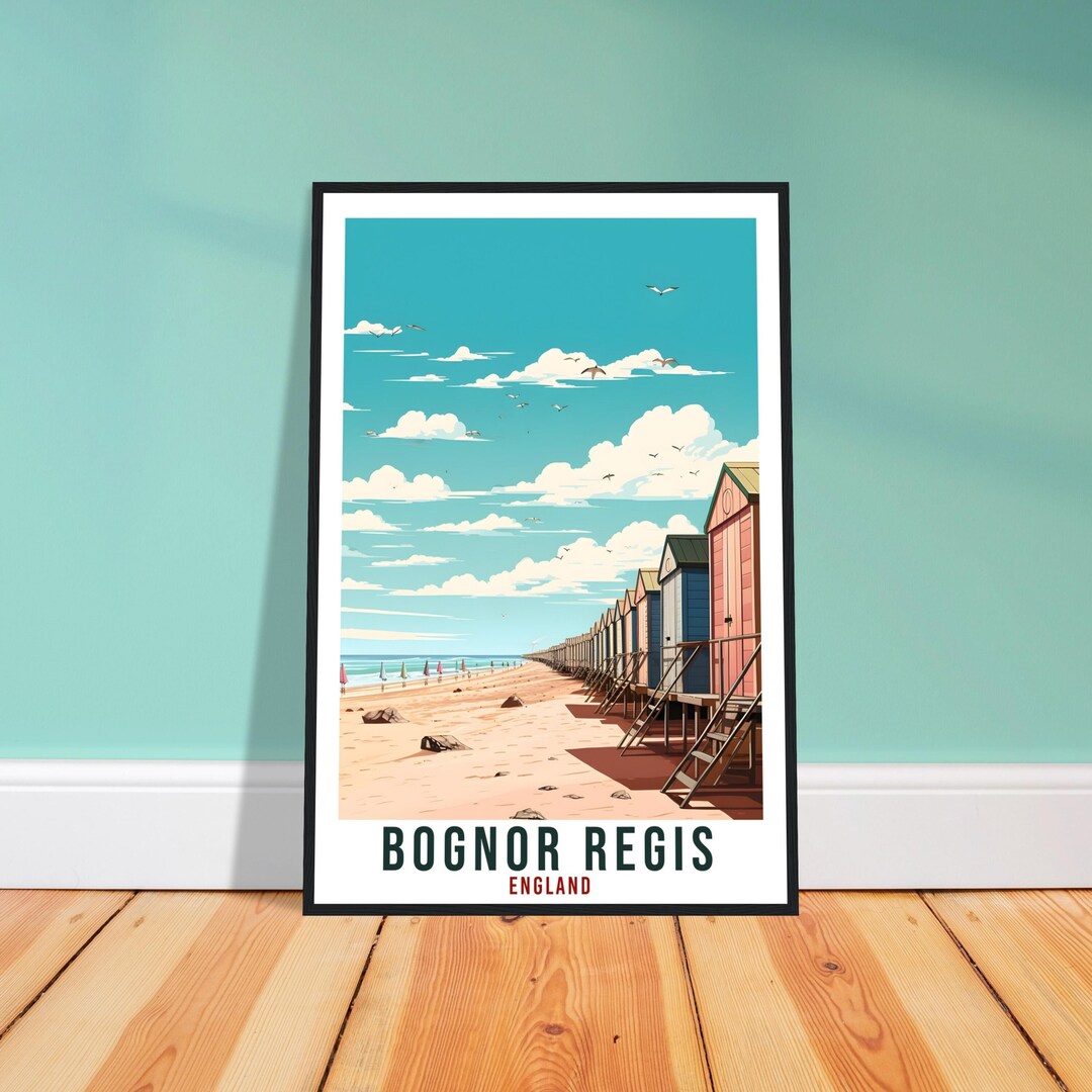 Bognor Regis Beach Travel Print English Home Decoration Wall Art Gift ...