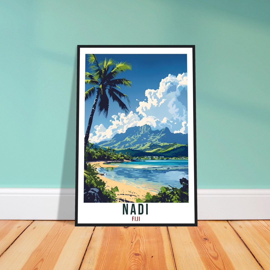 Nadi Fiji Travel Print Fiji Wall Art Wall Hanging Home Décor Nadi Gift ...