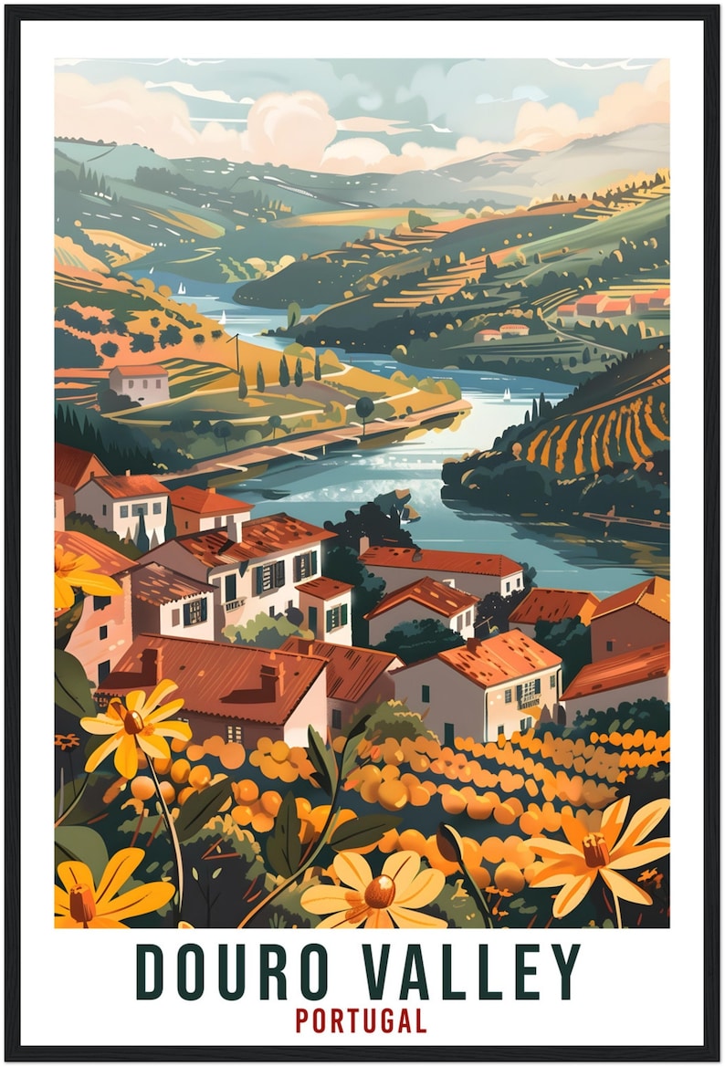 Douro Valley Travel Print Portugal Wall Art Wall Hanging Home Décor ...