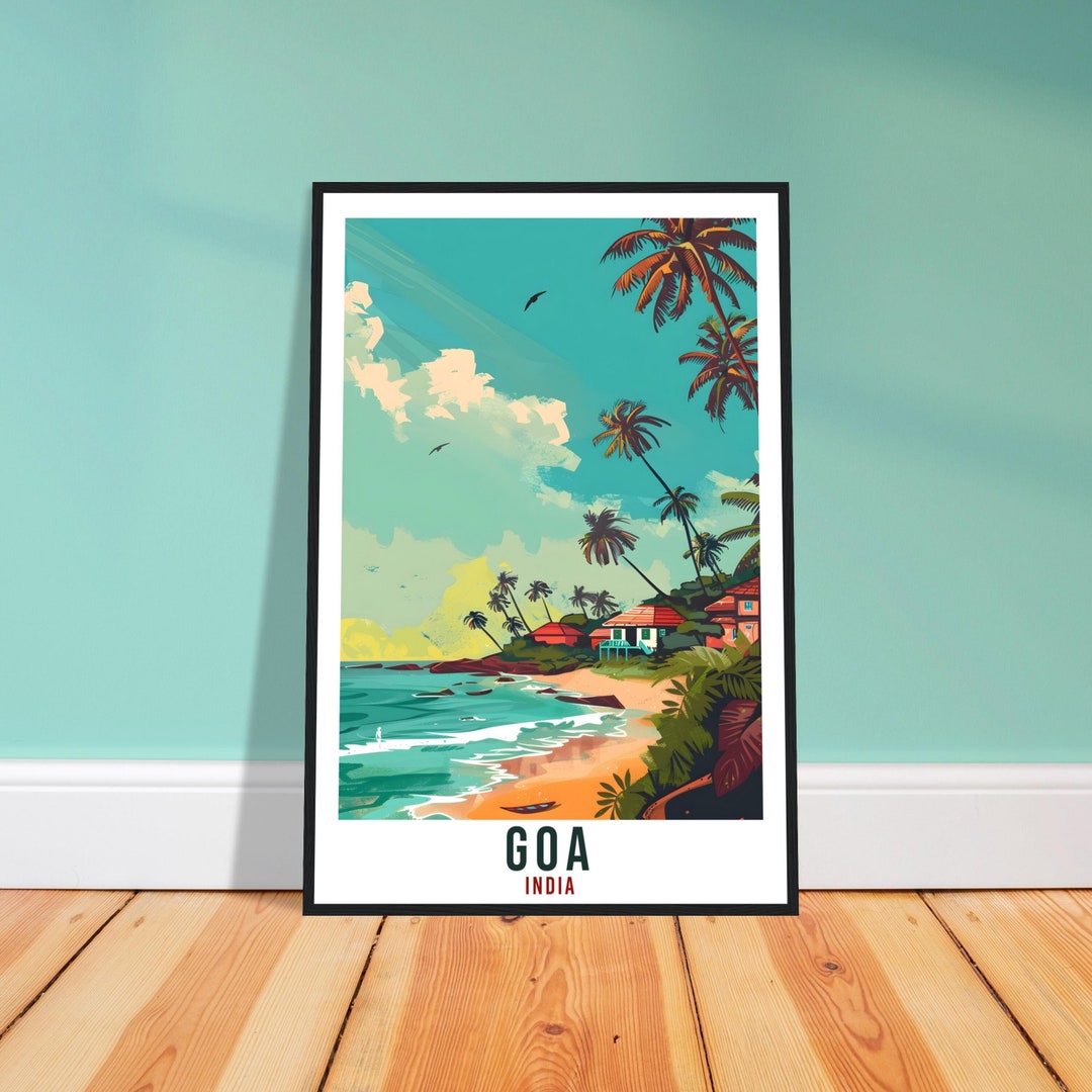 Goa Travel Poster India Home Decoration Goa Wall Art Gift Wall Hanging ...