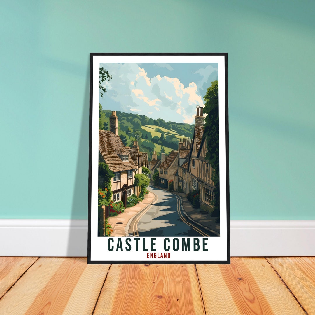 Castle Combe Travel Print England Wall Art England Wall Hanging Home ...