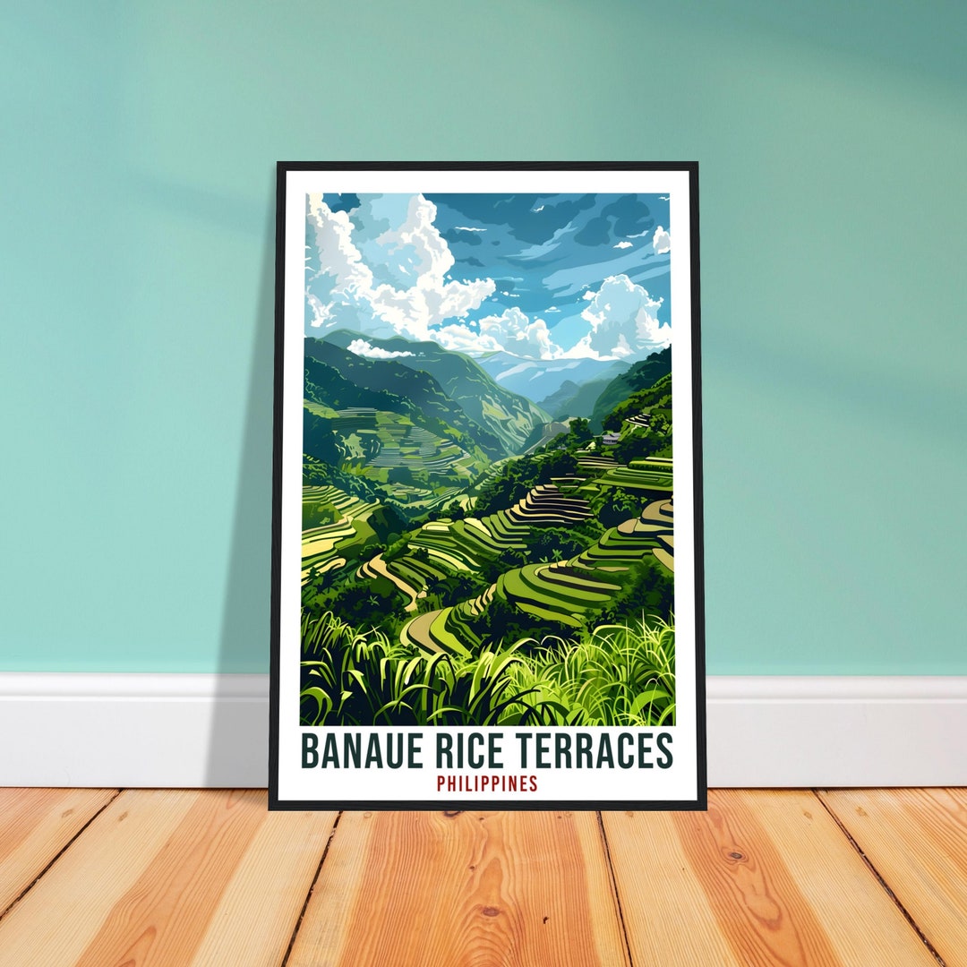 Banaue Rice Terraces Philippines Travel Print Wall Art Wall Hanging ...