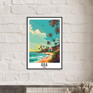 Goa Travel Poster India Home Decoration Goa Wall Art Gift Wall Hanging ...