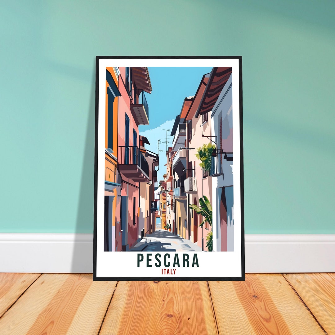Pescara Travel Print Italy Wall Art Wall Hanging Home Living Décor ...