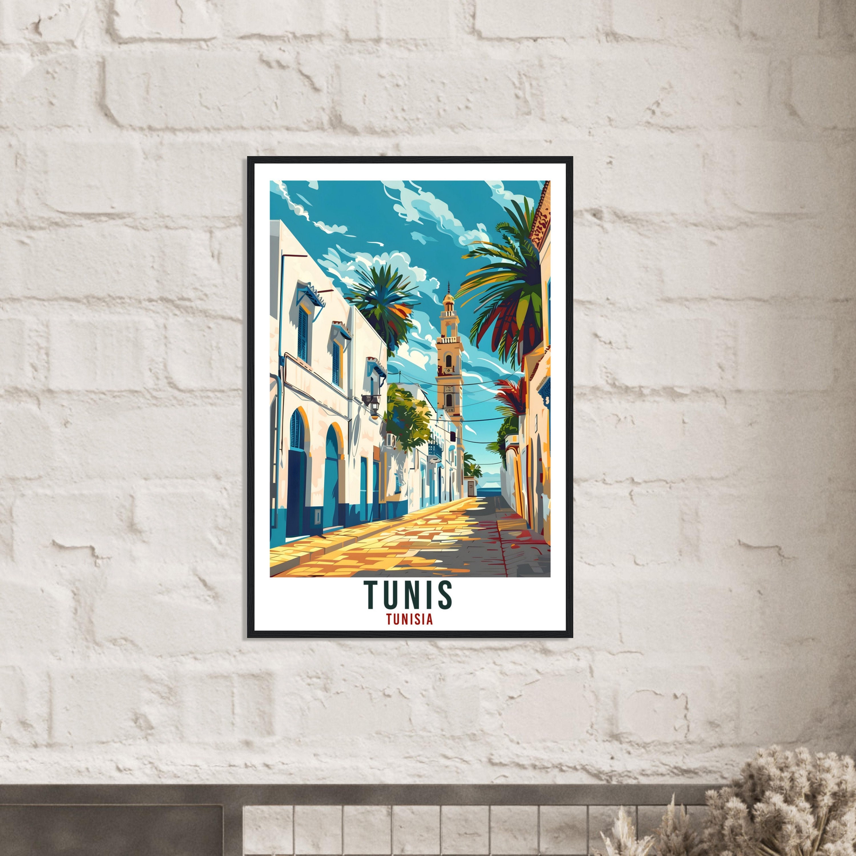 Tunis Tunesien Reise-Druck Tunis Wandkunst Wandbehang Home Décor Tunis ...