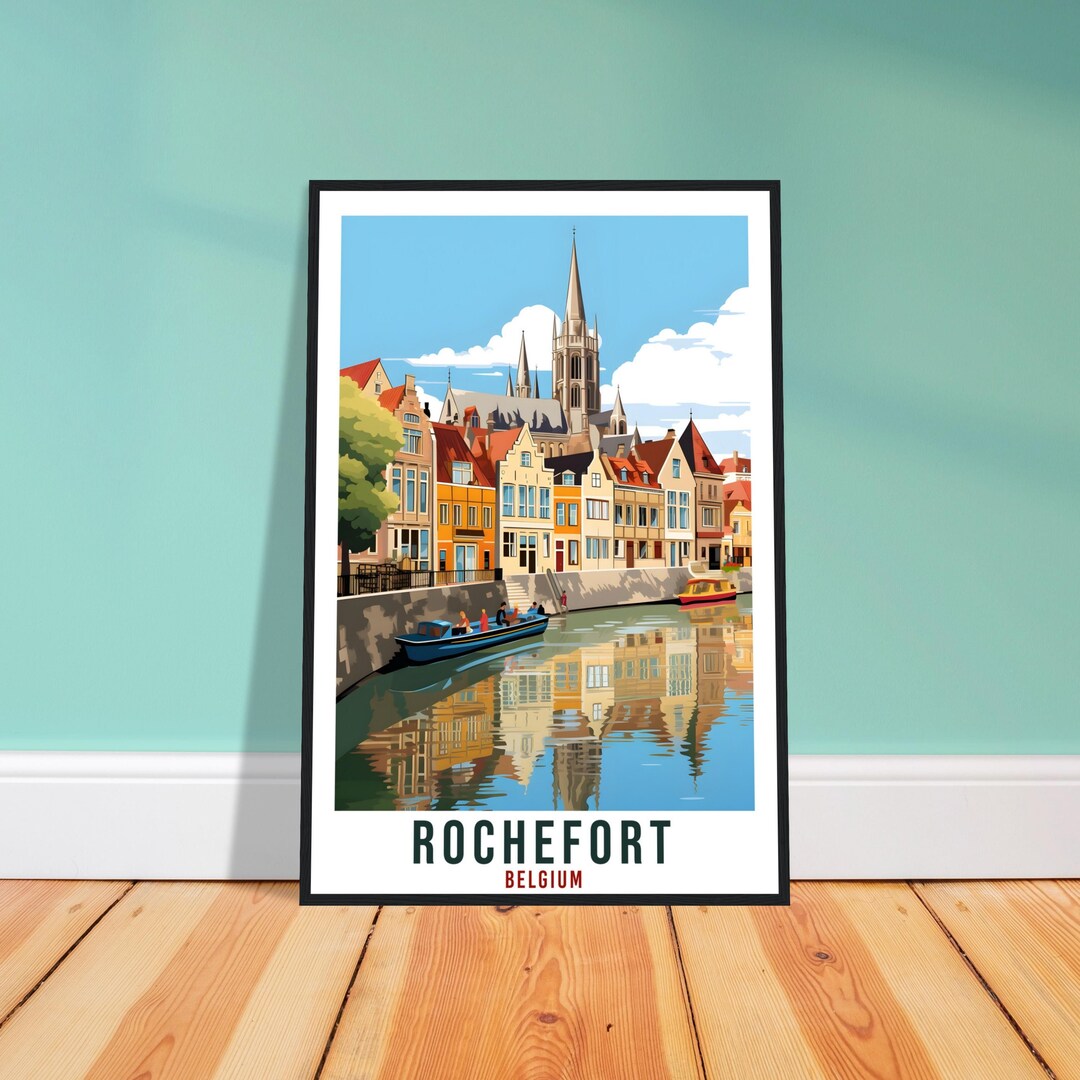 Rochefort Travel Poster Wall Art Rochefort Belgien Décor Kunstwerk ...