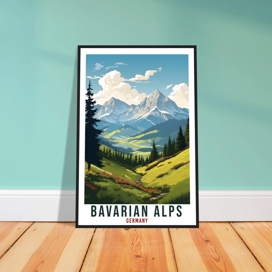 Bavarian Alps Travel Print Germany Home Decor German Wall Art Gift Wall ...