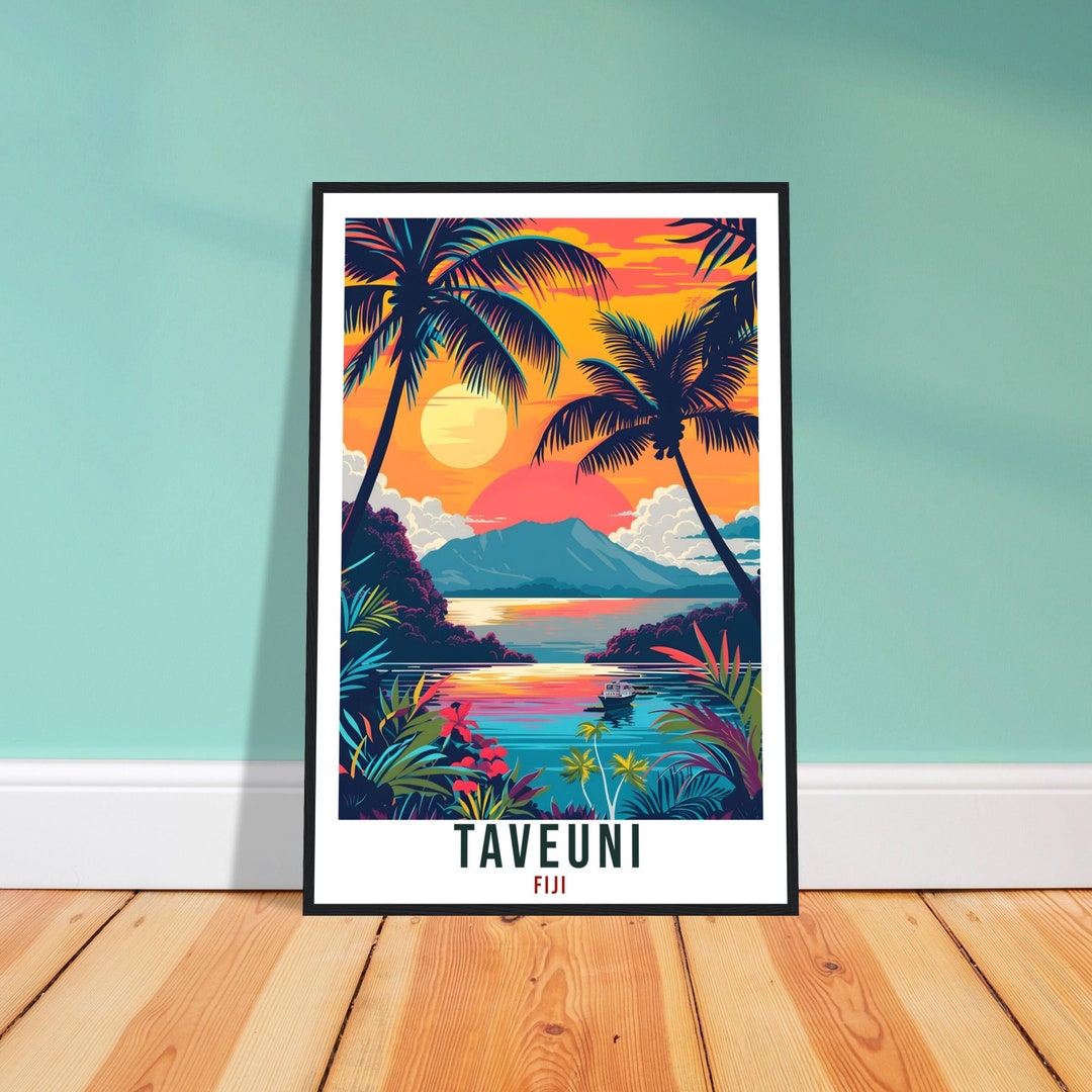 Taveuni Fiji Travel Print Fiji Wall Art Wall Hanging Home Décor Taveuni ...