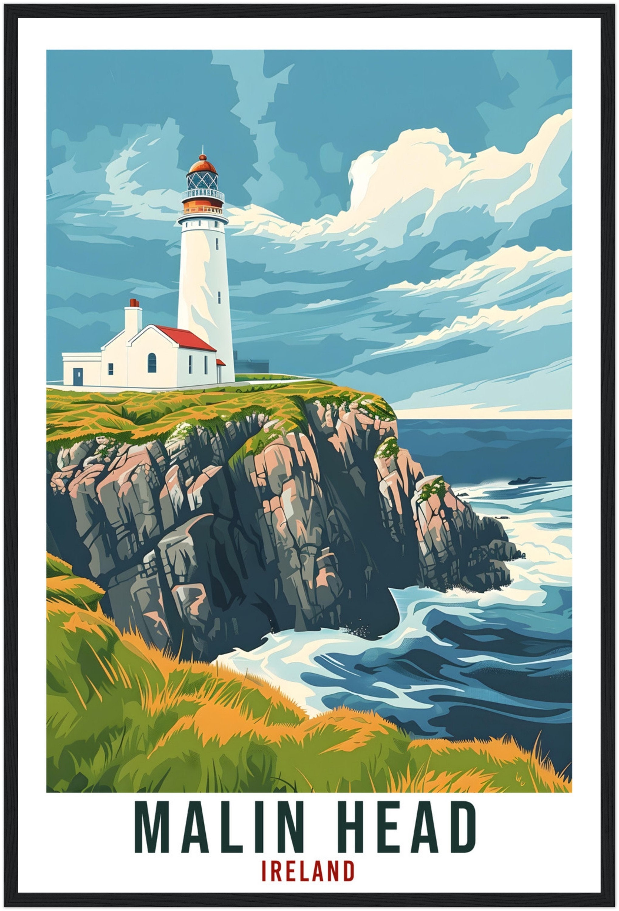 Malin Head Travel Print Ireland Wall Art Wall Hanging Home Living Décor ...