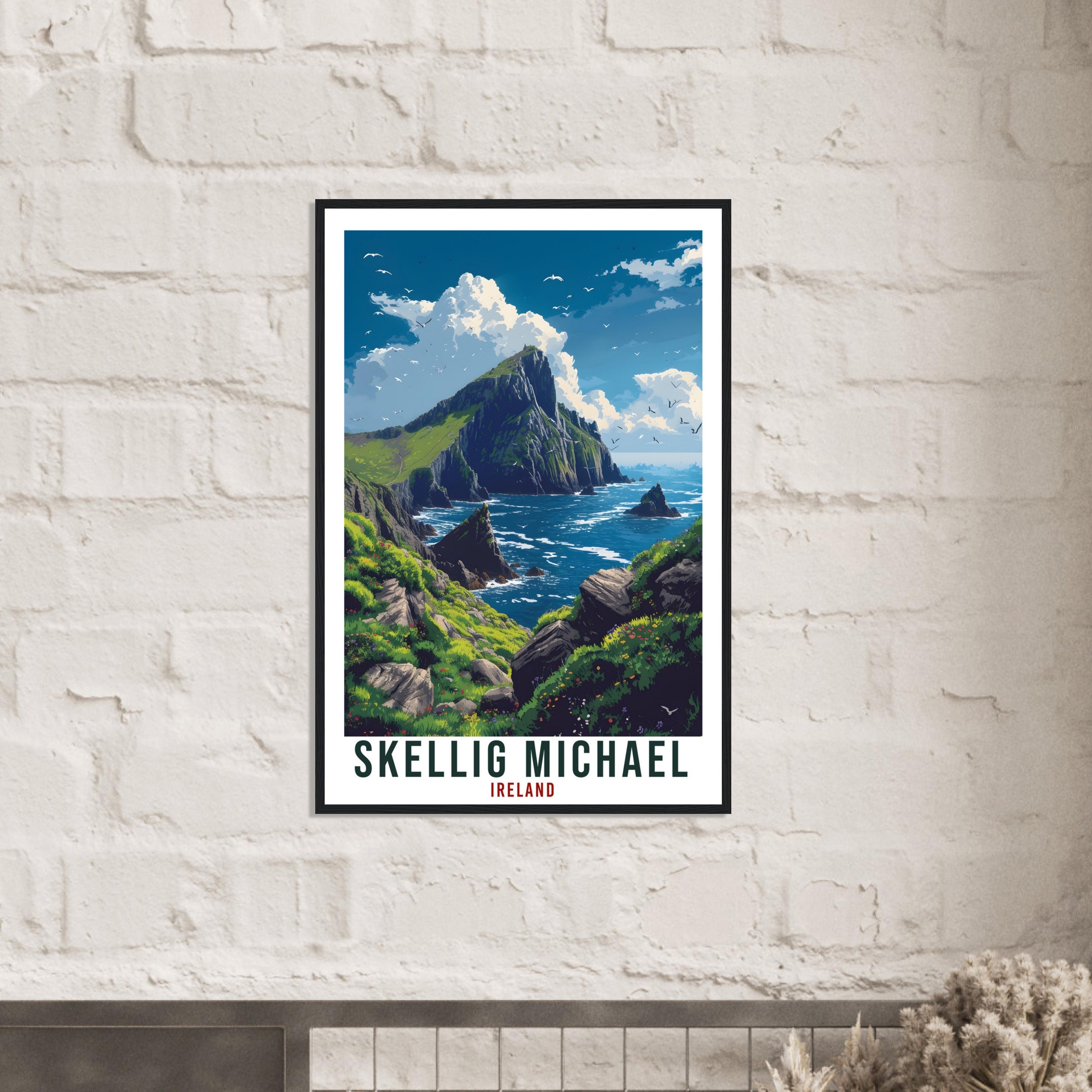 Skellig Michael Travel Print Kerry Ireland Coast Art Home Decoration ...