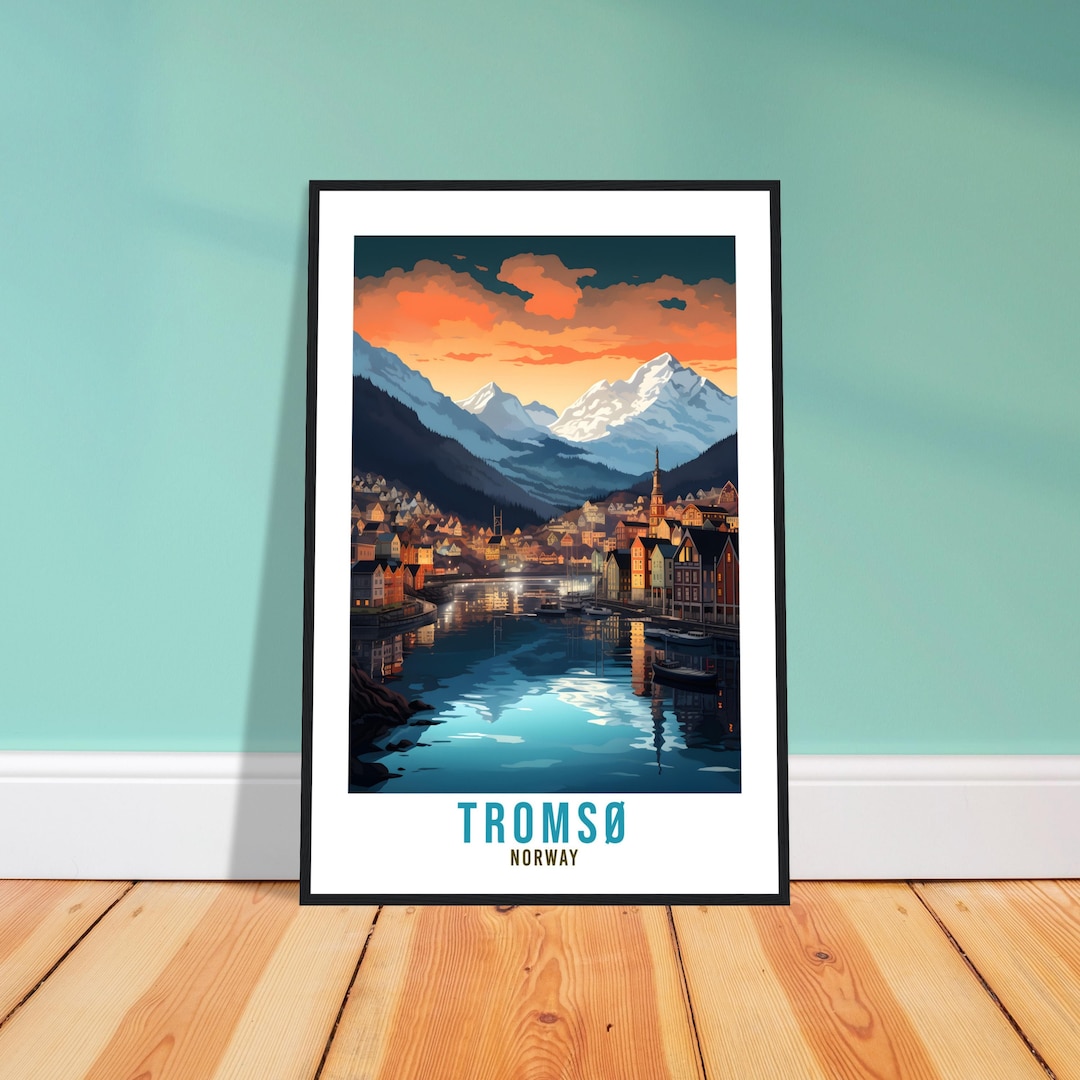 Tromsø Norway Travel Print Tromsø Wall Hanging Norway Home Decor Arctic ...