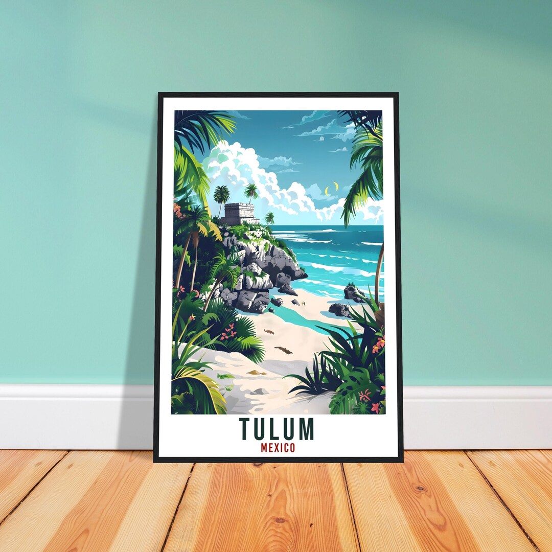 Tulum Mexico Travel Print Mexico Wall Art Wall Hanging Home Décor Tulum ...