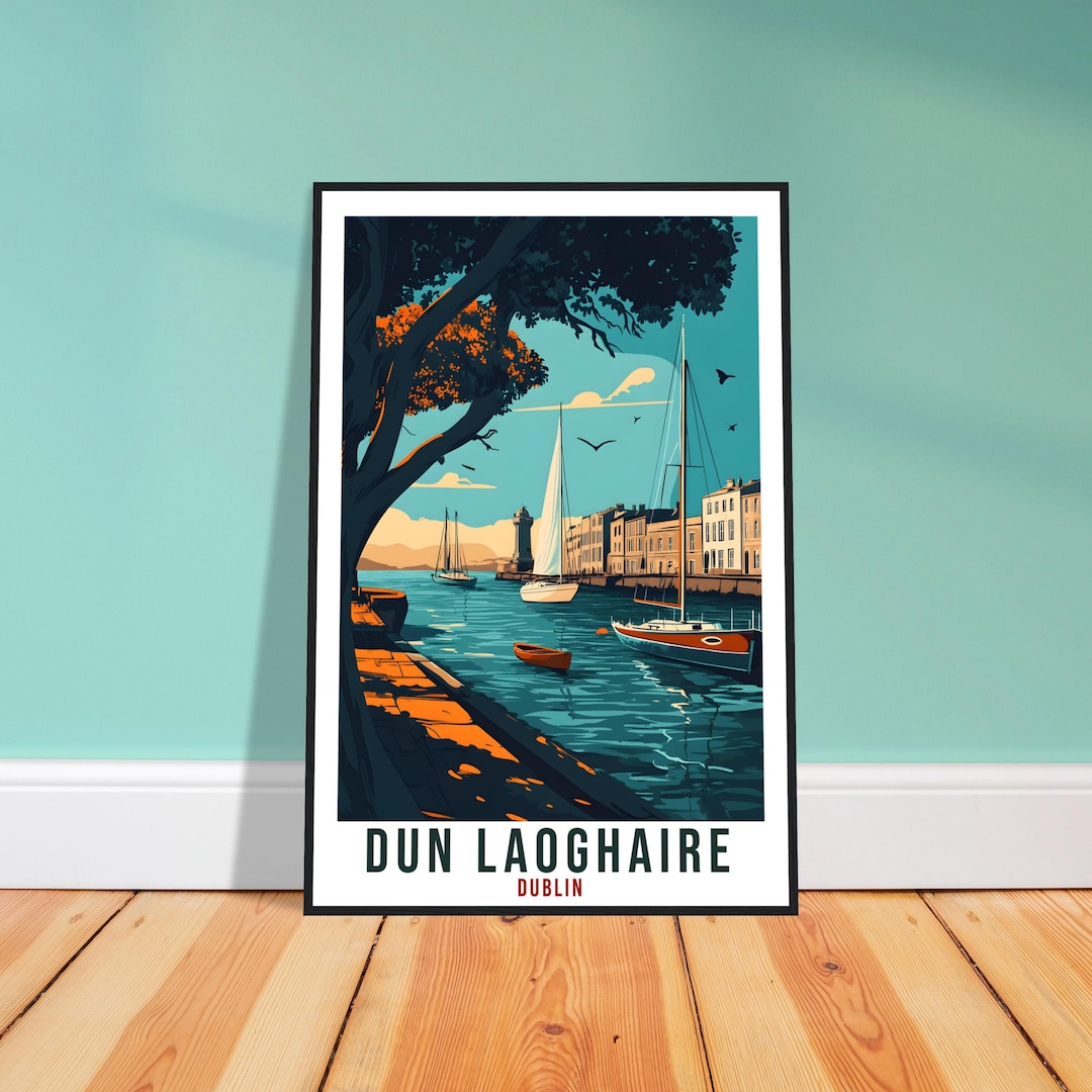 Dun Laoghaire Travel Print Ireland Decor Dun Laoghaire Wall Art Gift ...