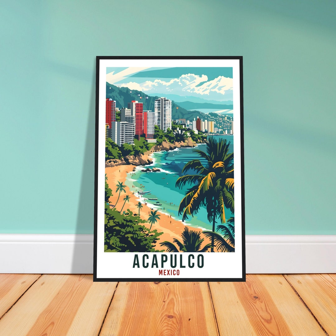 Acapulco Mexico Travel Print Mexico Wall Art Wall Hanging Home Décor ...