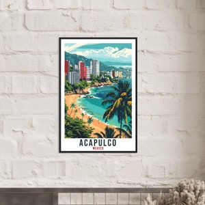 Acapulco Mexico Travel Print Mexico Wall Art Wall Hanging Home Décor ...