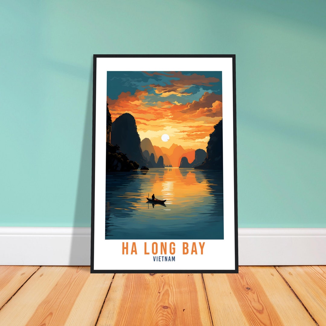 Ha Long Bay Travel Poster Wall Art Ha Long Bay Wall Hanging Thailand ...