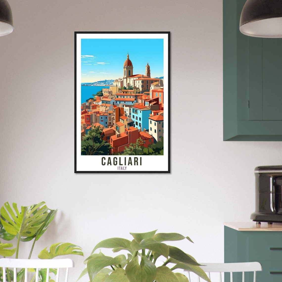 Cagliari Italy Travel Print Wall Art Cagliari Wall Hanging Home Décor Cagliari Gift Art Lovers ...