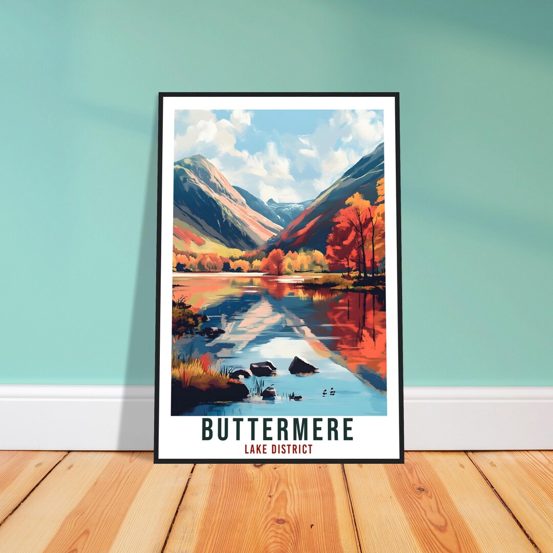 Buttermere Travel Print Lake District Decor Buttermere Wall Art Wall ...